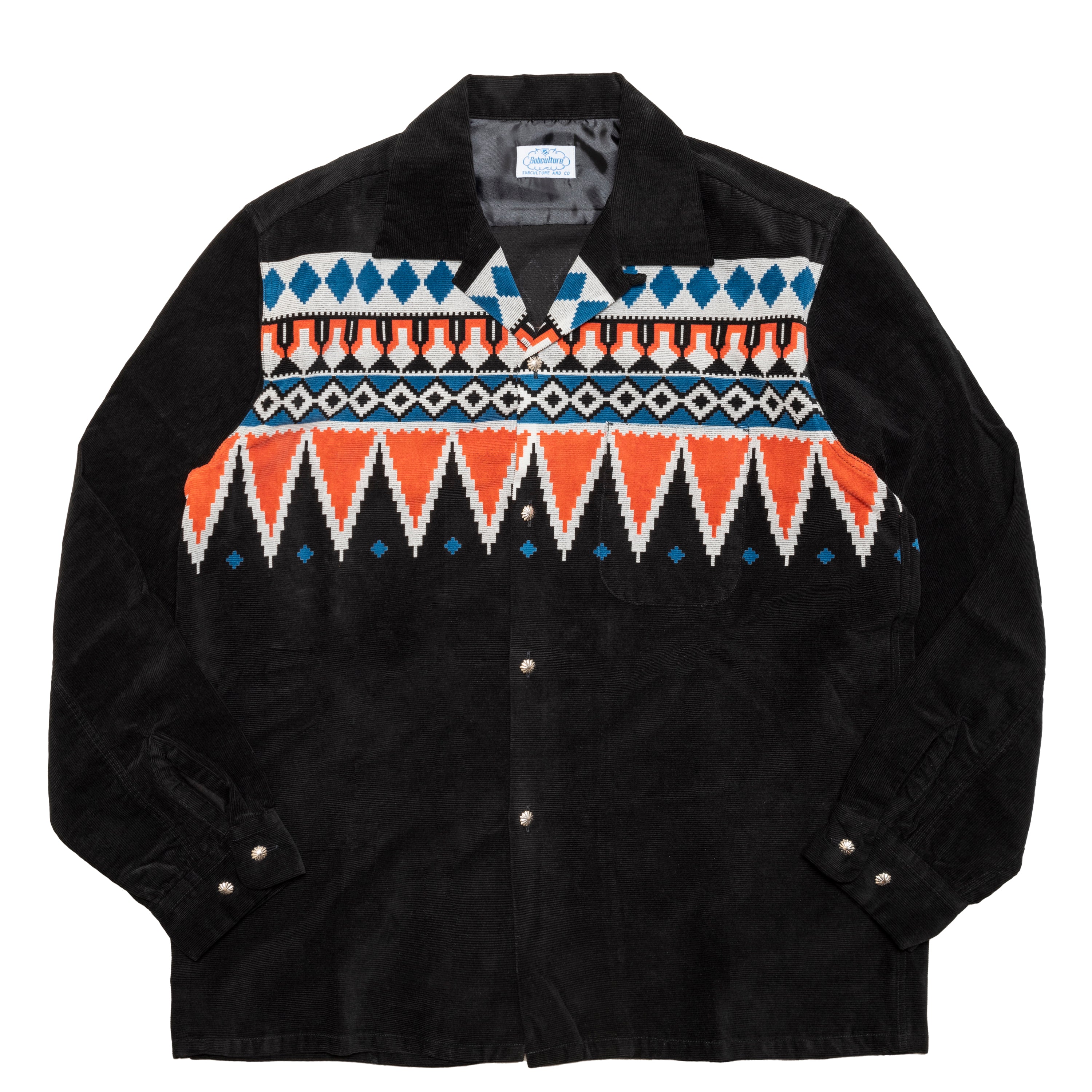 PRINT CORDUROY SHIRT（CONCHO SV925） / BLACK – SC WEB STORE